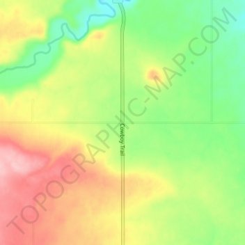 Twin Butte topographic map, elevation, terrain