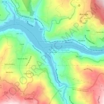 Porto Antigo topographic map, elevation, terrain