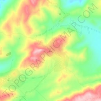 Yanta topographic map, elevation, terrain