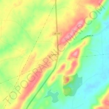 Summit topographic map, elevation, terrain