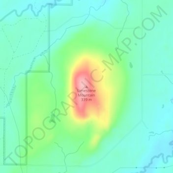 Limestone Mountain topographic map, elevation, terrain