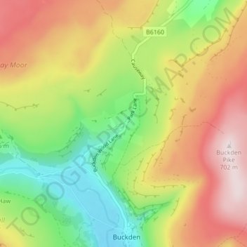 Cray topographic map, elevation, terrain