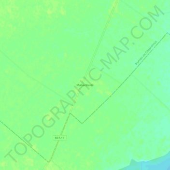 Manantiales topographic map, elevation, terrain