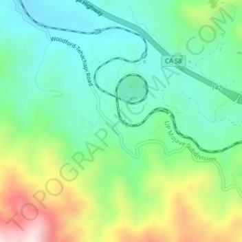 Walong topographic map, elevation, terrain