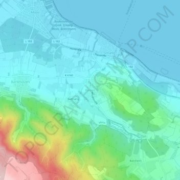 Weiler topographic map, elevation, terrain