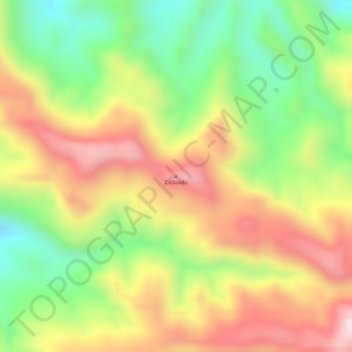Cadaado topographic map, elevation, terrain