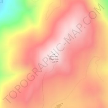 Aeneas Mountain topographic map, elevation, terrain