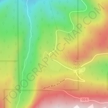 Echo Lake Park topographic map, elevation, terrain