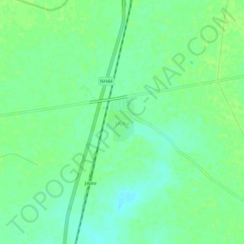 Jajau topographic map, elevation, terrain