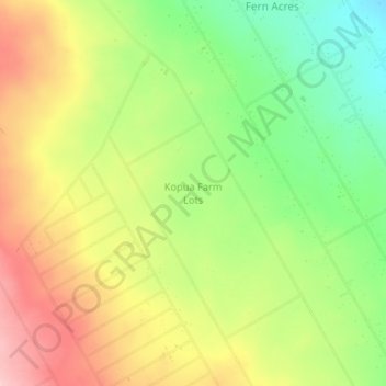 Kopua Farm Lots topographic map, elevation, terrain