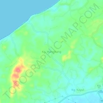 Kg. Wangkang topographic map, elevation, terrain