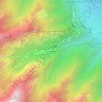 Whitney Portal topographic map, elevation, terrain
