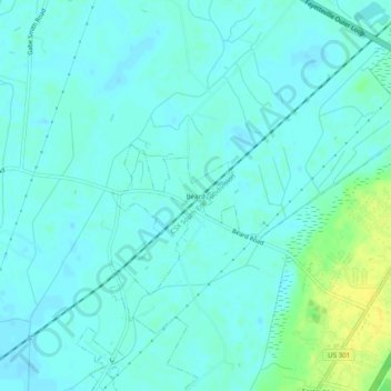 Beard topographic map, elevation, terrain