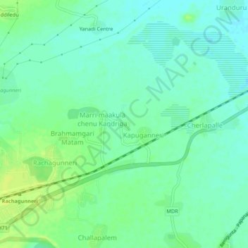 Kapugunneri topographic map, elevation, terrain