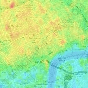West End topographic map, elevation, terrain