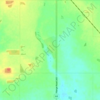 Morinville Hutterite Colony topographic map, elevation, terrain