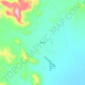 Midland topographic map, elevation, terrain