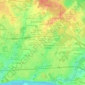 Clos Gobert topographic map, elevation, terrain