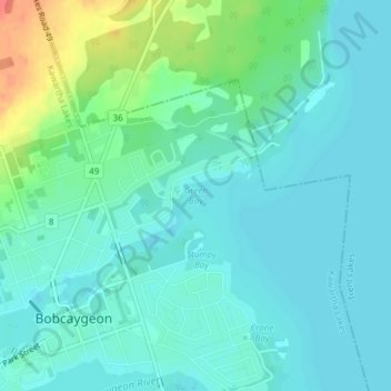 Green Bay topographic map, elevation, terrain