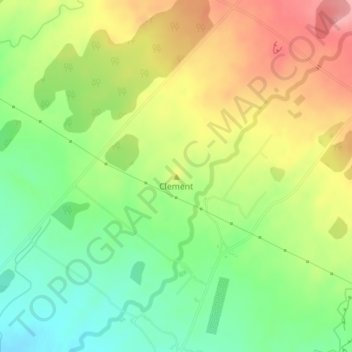Clement topographic map, elevation, terrain