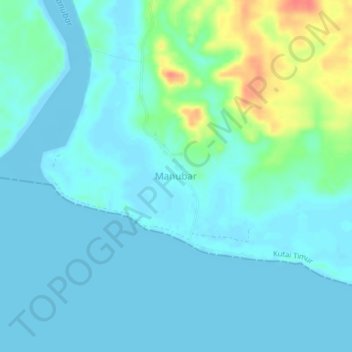 Manubar topographic map, elevation, terrain