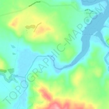 Pipers River topographic map, elevation, terrain