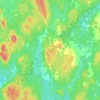 Lake Paul topographic map, elevation, terrain