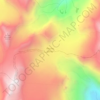 Needles Glacier topographic map, elevation, terrain