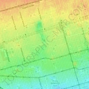 Palmerston-Little Italy topographic map, elevation, terrain