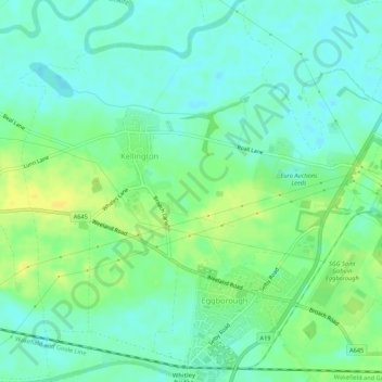 Kellington topographic map, elevation, terrain