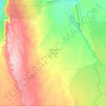Pedanía Ciénaga del Coro topographic map, elevation, terrain