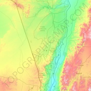 Hevel Eilot Regional Council topographic map, elevation, terrain