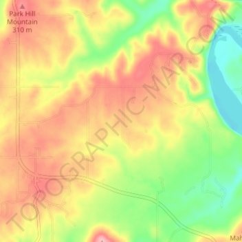 Keys topographic map, elevation, terrain