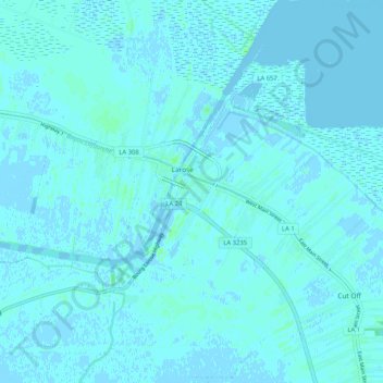 Larose topographic map, elevation, terrain