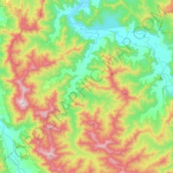 Eskdale topographic map, elevation, terrain