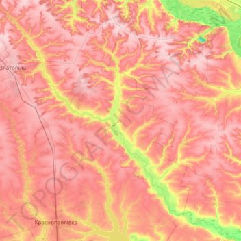 Bereka topographic map, elevation, terrain