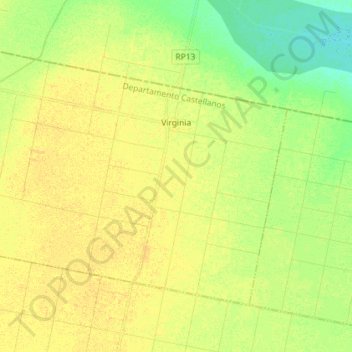 Municipio de Virginia topographic map, elevation, terrain