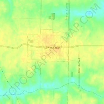 Windsor topographic map, elevation, terrain