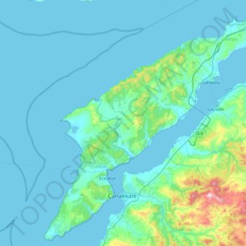 Gallipoli topographic map, elevation, terrain
