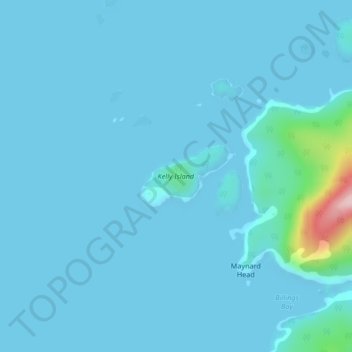 Kelly Island topographic map, elevation, terrain