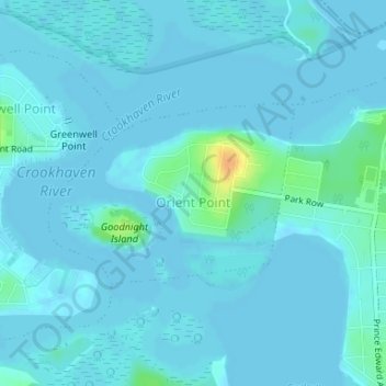 Orient Point topographic map, elevation, terrain
