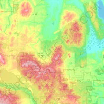 Mitchell Township topographic map, elevation, terrain