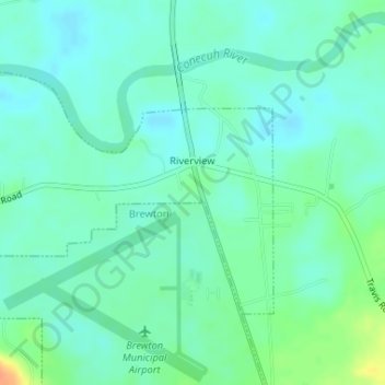 Riverview topographic map, elevation, terrain