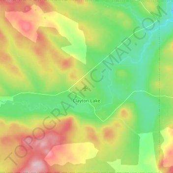 Clayton Lake Township topographic map, elevation, terrain