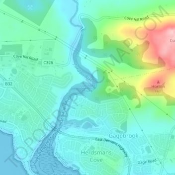 Jordan River topographic map, elevation, terrain