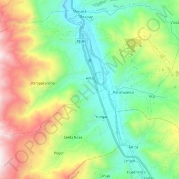 Anta topographic map, elevation, terrain