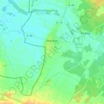 Morton topographic map, elevation, terrain