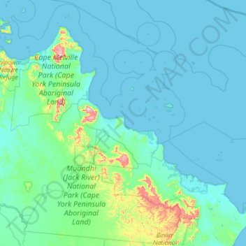 Starcke topographic map, elevation, terrain