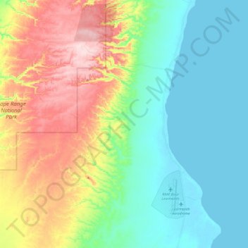 Learmonth topographic map, elevation, terrain