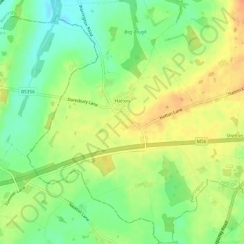 Hatton topographic map, elevation, terrain